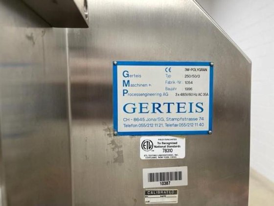 Gerteis Roller Compactor, Type 250/50/3 in Illinois, USA