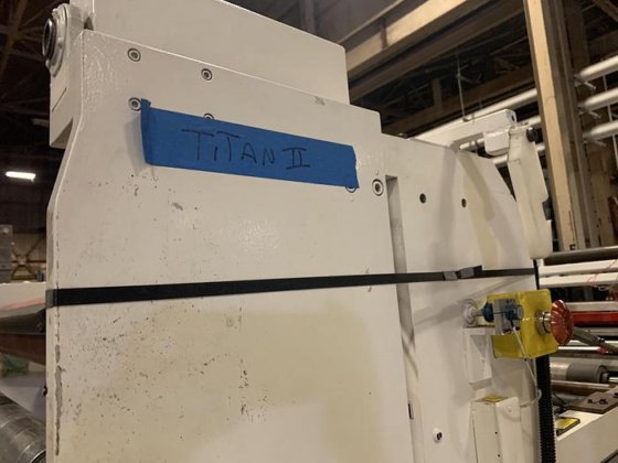 62" TITAN MODEL SR5 CANTILEVERED DUPLEX SLITTER REWINDER 24" OD REWIND ...