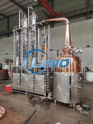LENO 1200L Commercial Still Copper Distillation Column Distillery in China