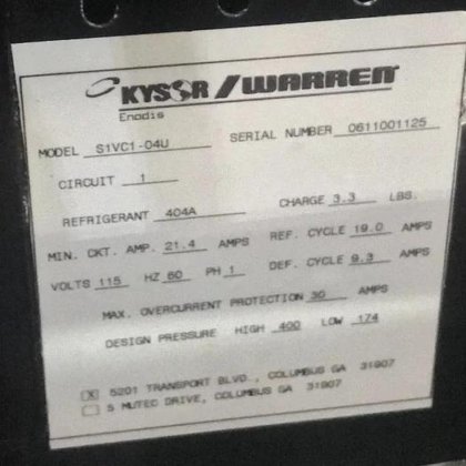 Kysor Warren S1VC Refrigerated Display Case in Grand Rapids, MI, USA