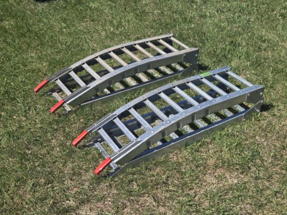 Set of Folding Galvanized Ramps in Leduc, Alberta, Canada