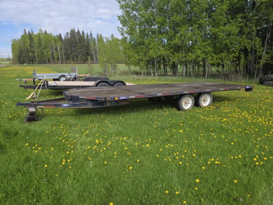 1998 Raibow 22 Ft T/A Flat Deck Trailer in Breton, Alberta, Canada