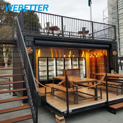 WEBETTER Luxury Modular Container Cafe Prefab Shipping Juice Bar 20ft ...