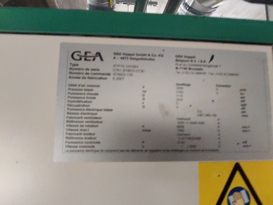 NO LONGER AVAILABLE HVAC ATP10.10IVBV Gea Happel 77HV08 in Europe