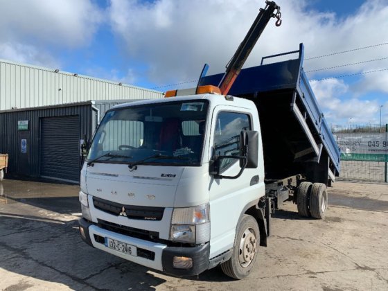 2013 Mitsubishi Canter Fuso 7C15 Tipper & Palfinger PC1300 Crane in ...