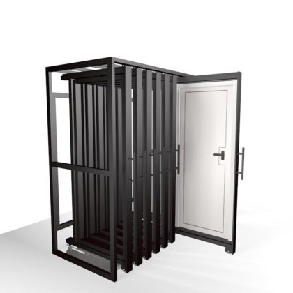 Keeptop Turning sliding wood door display rack in Xiamen, China