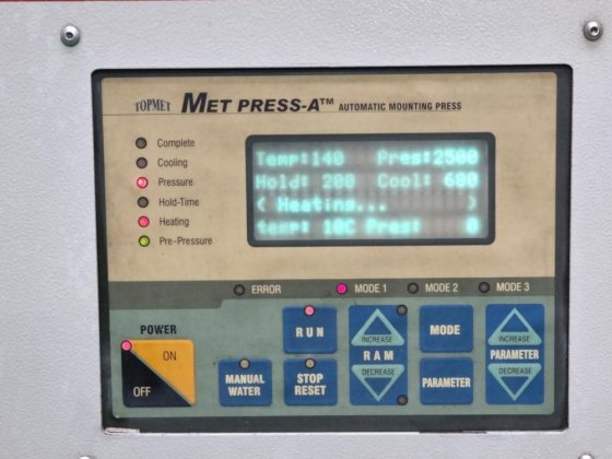 TOPMET MET PRESS-A Automatic Mounting Press in Seoul, South Korea