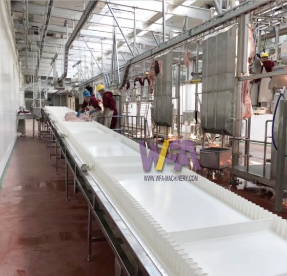 2023 Mini Abattoir Bull Slaughter House Equipment Green Offal Belt ...