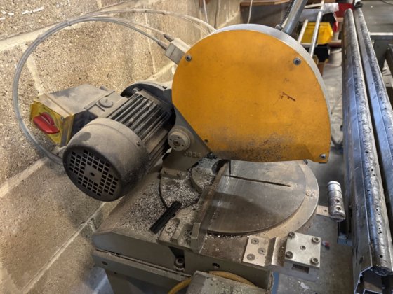 Prosaw Circular Down Cut Saw With Loading Rail Scale & Roller Conveyor ...