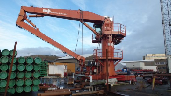 2003 Aker Martime Hydraulics Pipe Handler Crane in Stavanger, Norway