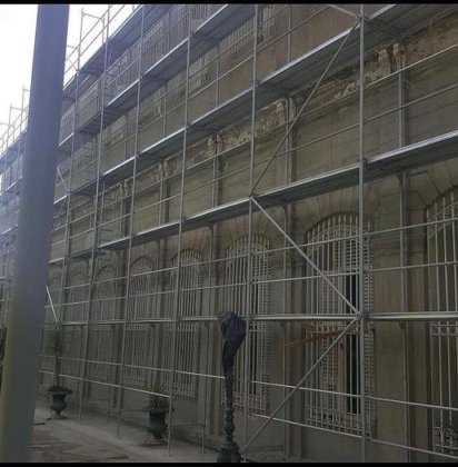 Facade scaffolding H frames type in İstanbul, Turkey