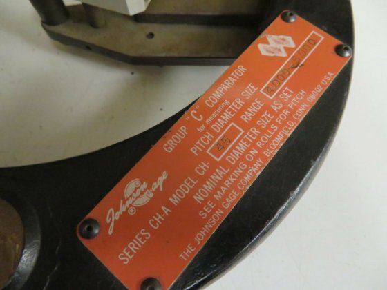 Johnson Gage External Thread Gage Comparator Model CH-45 - 4-5" MS60 in ...