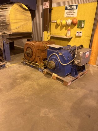 Red EMD 800 HP DC drive motor in Easton, MD, USA