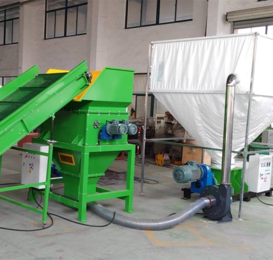 Styrofoam Melting Machine With Silo System in Suzhou, Jiangsu, China
