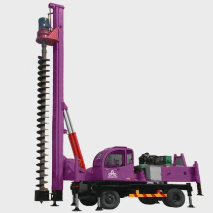 Ground pile driver engineering construction borehole hydraulic screw pile driving machinery in ...