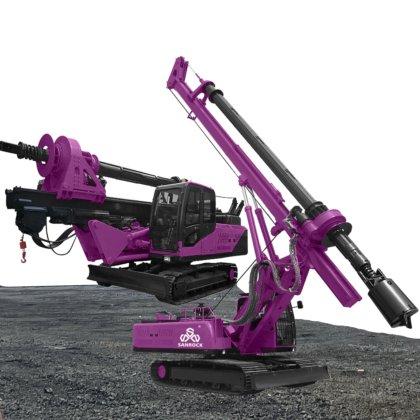 Rotary Drilling Rig Machinery Hydraulic BoreHole Construction Work ...