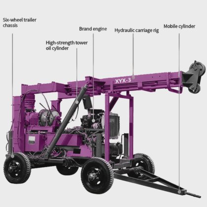 Portable Hydraulic Water Well Drilling Rig 600m Deep Water Well ...