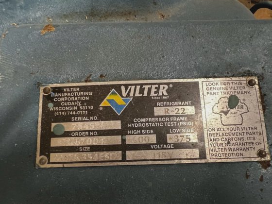 Vilter VMC 350 ES Reciprocating Compressor for Industrial Refrigeration ...