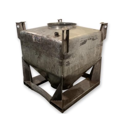 1000 Liter (35 cu. Ft) IBC Matcon Stainless Steel Portable Tote Bin in ...