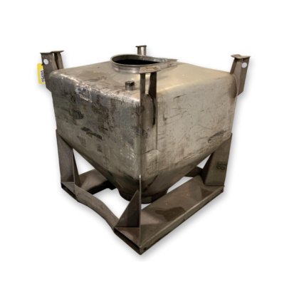 1000 Liter (35 cu. Ft) IBC Matcon Stainless Steel Portable Tote Bin in ...