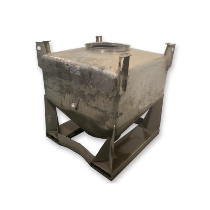 1000 Liter (35 cu. Ft) IBC Matcon Stainless Steel Portable Tote Bin in ...