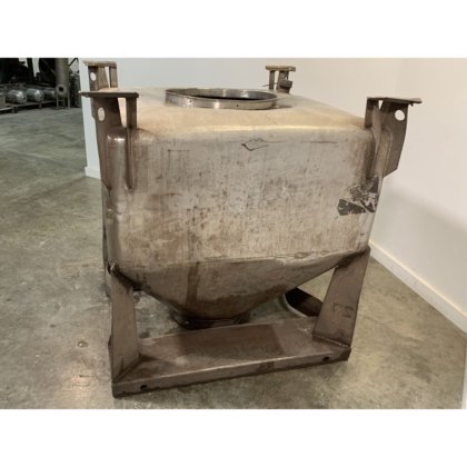 1000 Liter (35 cu. Ft) IBC Matcon Stainless Steel Portable Tote Bin in ...