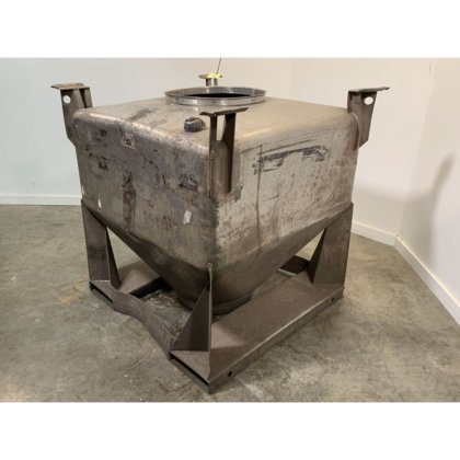 1000 Liter (35 cu. Ft) IBC Matcon Stainless Steel Portable Tote Bin in ...