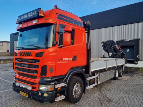 2010 Scania R400 Highline 6×2 HIAB 422E-6 HiPro in Heerenveen, Netherlands
