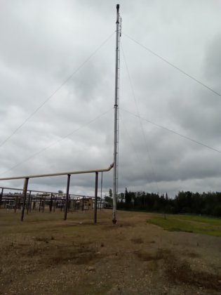 12" x 60ft Brooks Welding Services Guyed Flare Stack in Dawson Creek ...