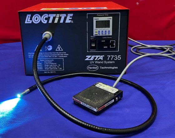LOCTITE HENKEL ZETA ® 7735 UV WAND SYSTEM 98317A WITH WAND & FOOT PEDAL ...