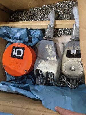 BRAND NEW Cyclone 10-Ton Hand Chain Hoist and Low Headroom Trolley ...