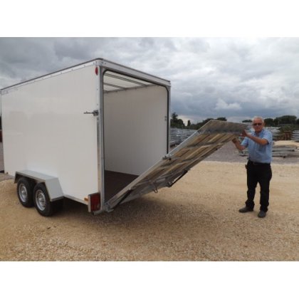 Blue Line Trailers 12'x6'x6'6 Tandem Axle Box Van Trailer Drop Tail ...