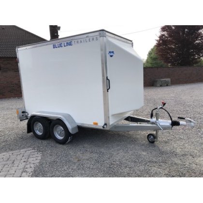 Blue Line Trailers 7'x4'x5' Tandem Axle Box Van Trailer Roller Shutter ...