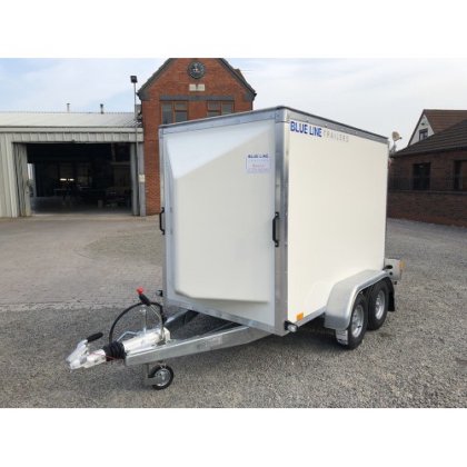 Blue Line Trailers 7'x4'x5' Tandem Axle Box Van Trailer Roller Shutter ...