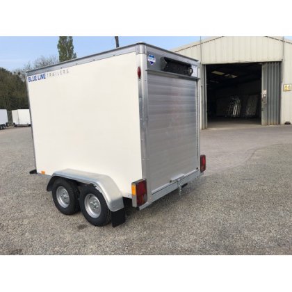 Blue Line Trailers 7'x4'x5' Tandem Axle Box Van Trailer Roller Shutter ...