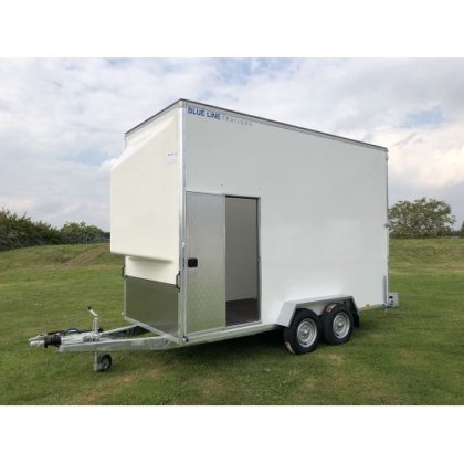 Blue Line Trailers 14'x6'x9' Tandem Axle Box Van Drop Down Tail Gate in ...