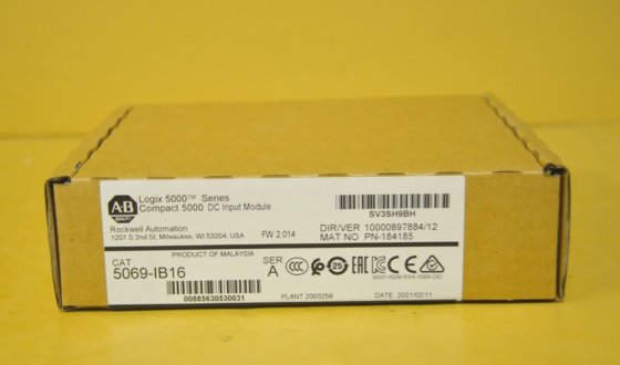 New Sealed 2021 Allen Bradley 5069 Ib16 Compact 5000 Dc Input Module In