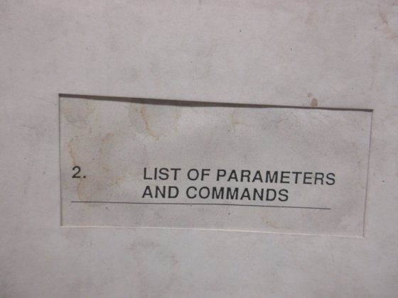 FIDIA LIST OF PARAMETERS AND COMMANDS MD0424-1-07/92 COPY MILL in Los ...
