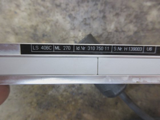 HEIDENHAIN LINEAR SCALE ENCODER LS406C ML 270 MM ID NR 310 750 11 in ...