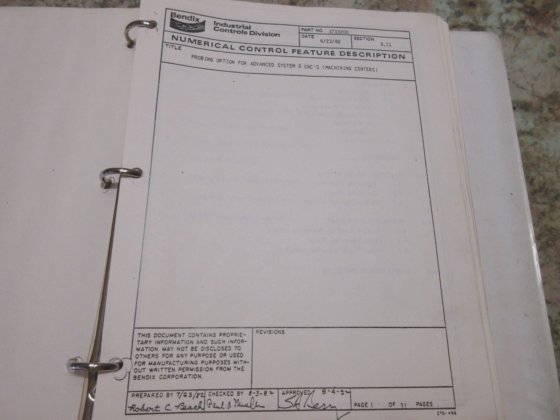 MONARCH CNC MACHINE VMC CPC MANUAL BENDIX PROBE MANUAL CPC-5 CNC EDM in ...