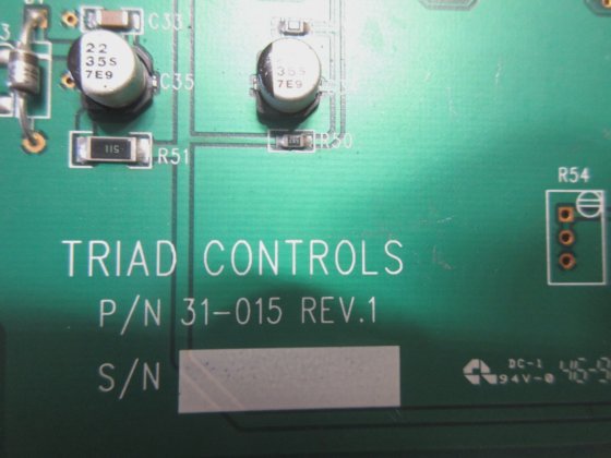 TRIAD CONTROLS CIRCUIT BOARD P/N 31-015 REV.1 in Los Angeles, CA, USA