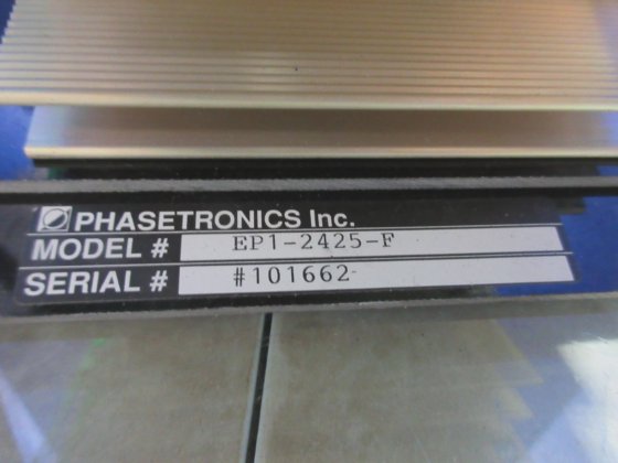 PHASETRONICS POWER UNIT EP1-2425-F SERIAL #101662- CNC in Los Angeles ...