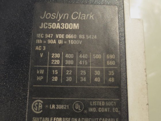 JOSLYN CLARK SPRINGER MAGNETIC CONTACTOR JC50A300M in Los Angeles, CA, USA