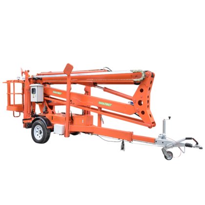 12m 20m Tow Behind Trailer Mounted Boom Lift Pick up Truck Articulated ...