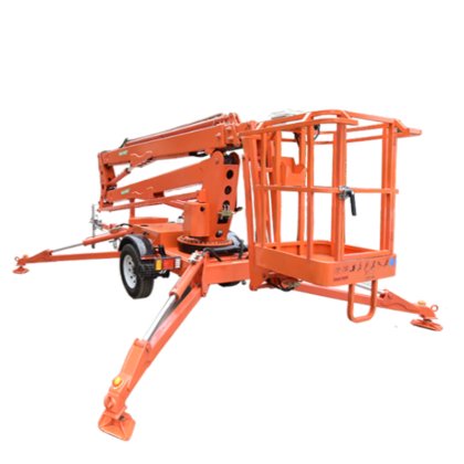 12m 20m Tow Behind Trailer Mounted Boom Lift Pick up Truck Articulated ...