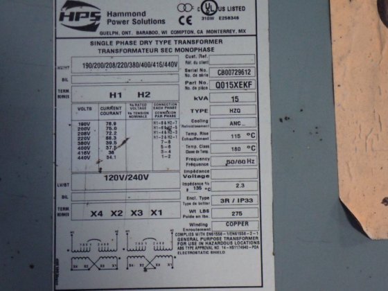HAMMOND POWER SOLUTIONS Transformer in Watertown, WI, USA