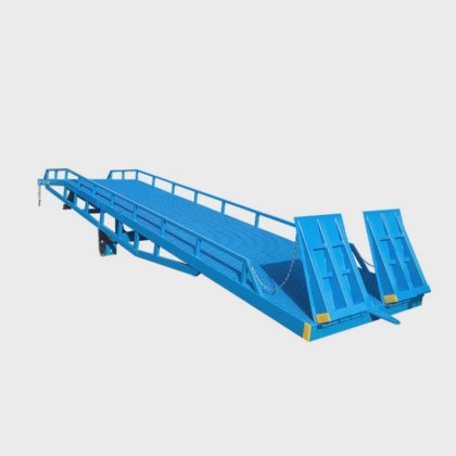 6-12 Tons Capacity Mobile Forklift Material Loading Unloading Yard Ramp Hydraulic Container Load ...