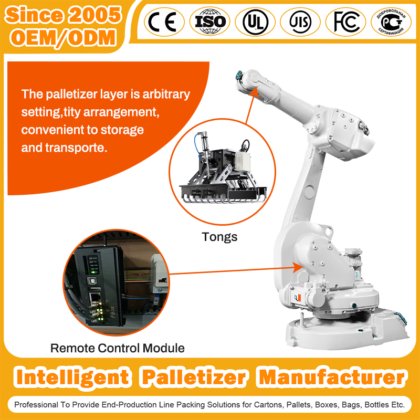 Automatic High Speed Arm Robot Palletizing System Robot Bags Palletizer ...