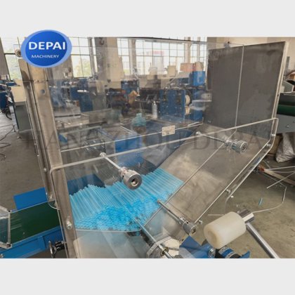 Fully automatic paper packaging single plastic straw packaging machine ...