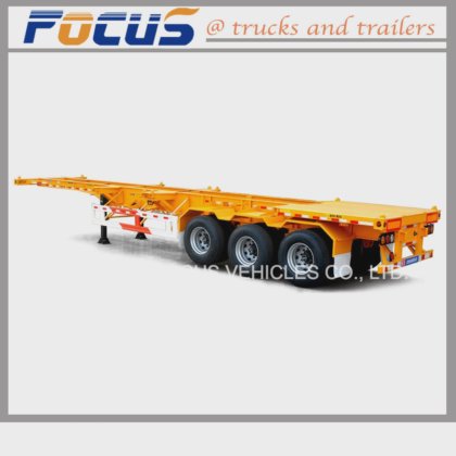 40t Payload Heavy Skeleton Container Chassis Truck Semi Trailer in ...